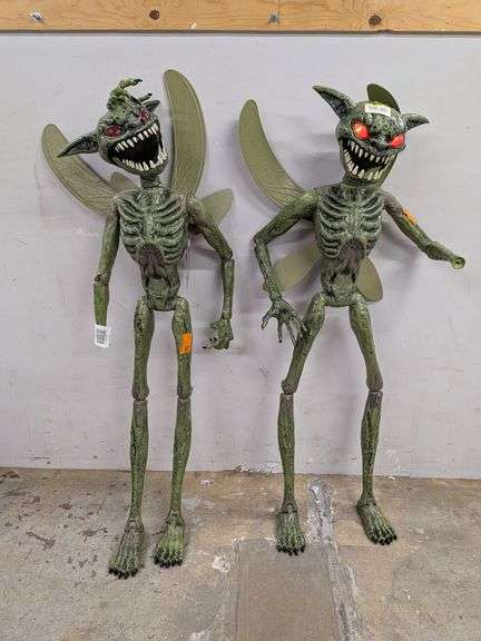 Home Accents Holiday 5 ft. Grave & Bones LED Poseable Evil Pixie, Set ...