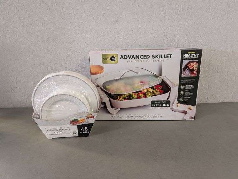 Kitchen Items Set; MEMBERS MARK Premium Plastic Plates Set; GREENPAN ...