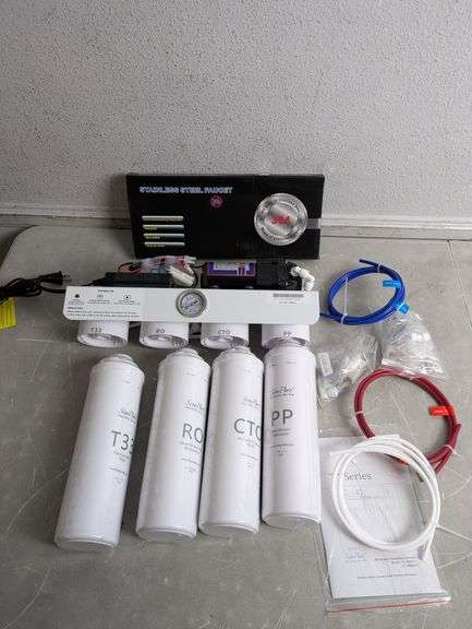 SUN PURE Reverse Osmosis Water Filtration System T1-400UV W/Stainless ...