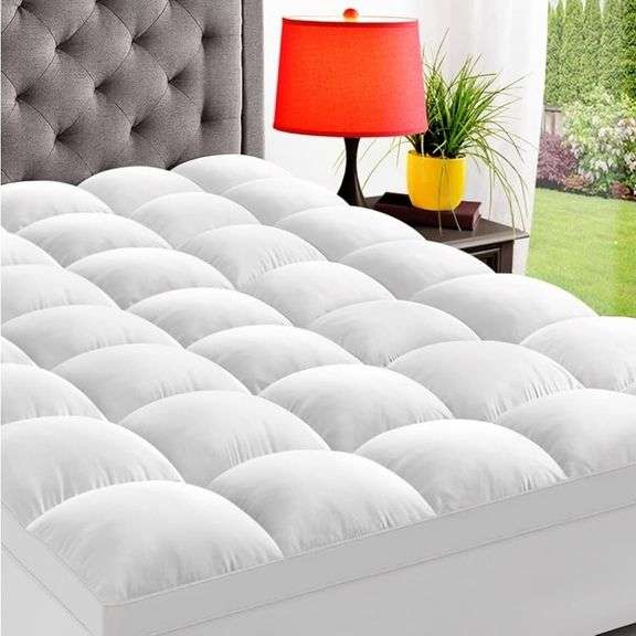 ELEMUSE Full Down Alternative Mattress Topper, 54x75x18" | Like New ...