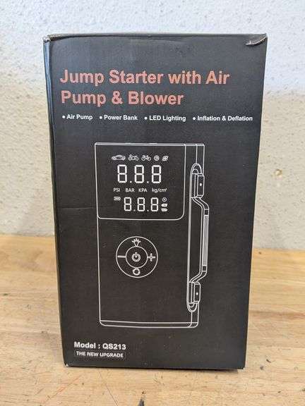 5-in-1 Jump Starter w/Air Pump, Power Bank, & Blower, Model QS213 ...
