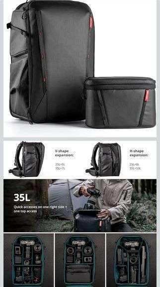 PGYTECH Tech/Photography Backpack w/ Shoulder Bag - Black | Like New ...