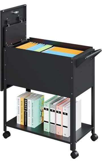 SISESOL Rolling File Cart W/ Wheels Hanging | Open Box | (See Condition ...