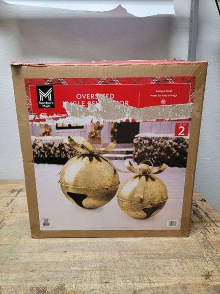 MEMBERS MARK Oversized Jingle Bell Decor Set | Open Box - Rio Grande Trade