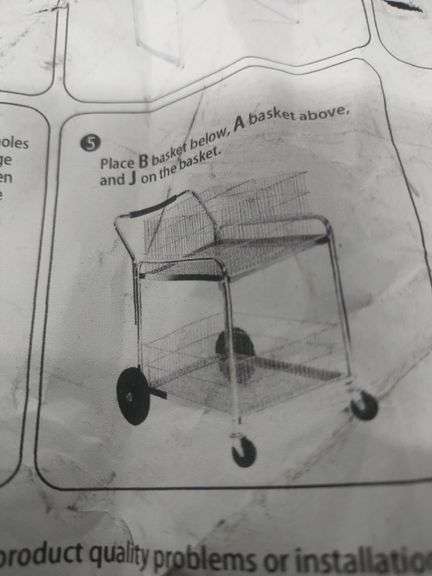 Two Tier Steel Shopping Cart | Open Box | (See Condition Notes) - Rio ...