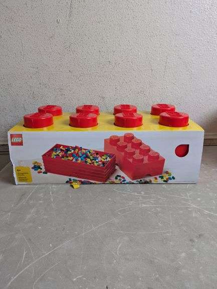 LEGO Storage Brick 8 Knobs Red | Open Box - Rio Grande Trade
