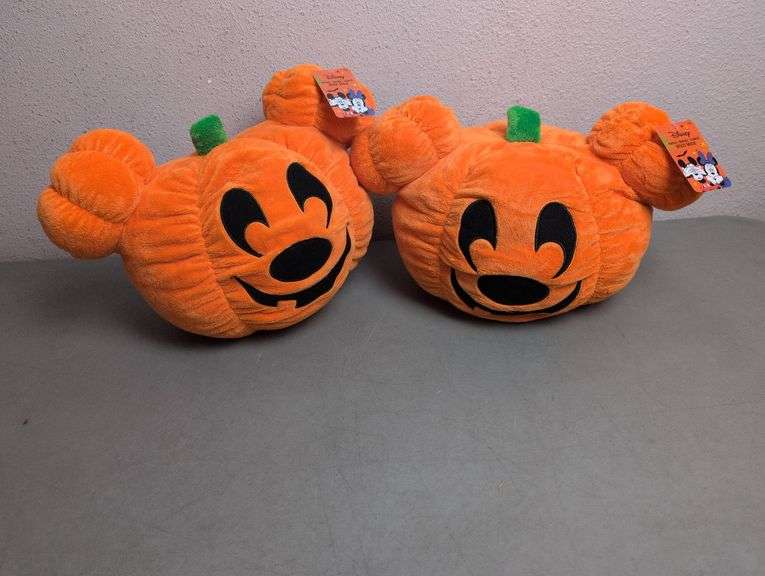 BUNDLE - Disney Mickey Mouse Pumpkin Plush (2)pcs Set | Like New | (See ...