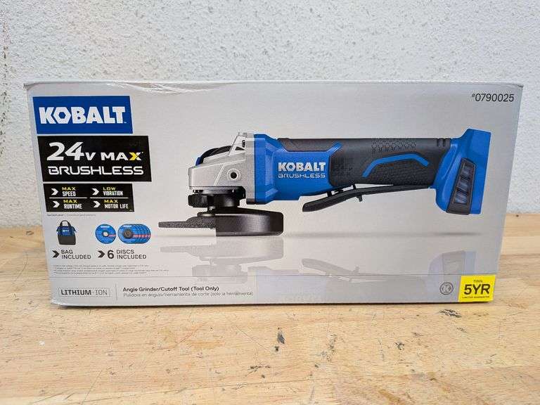 Kobalt 5-in 24-volt Paddle Switch Brushless Cordless Angle Grinder ...