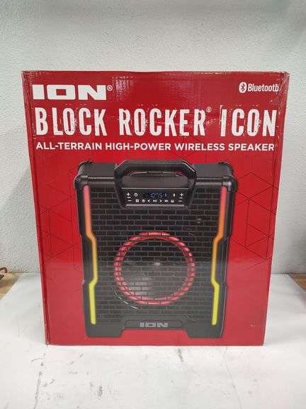 ION Block Rocker Icon Rolling Bluetooth Speaker & Radio | Like New ...