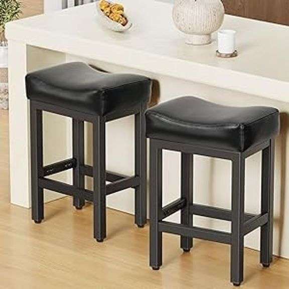 Counter Height Bar Stools Set of 2 Black | Open Box | (See Condition ...