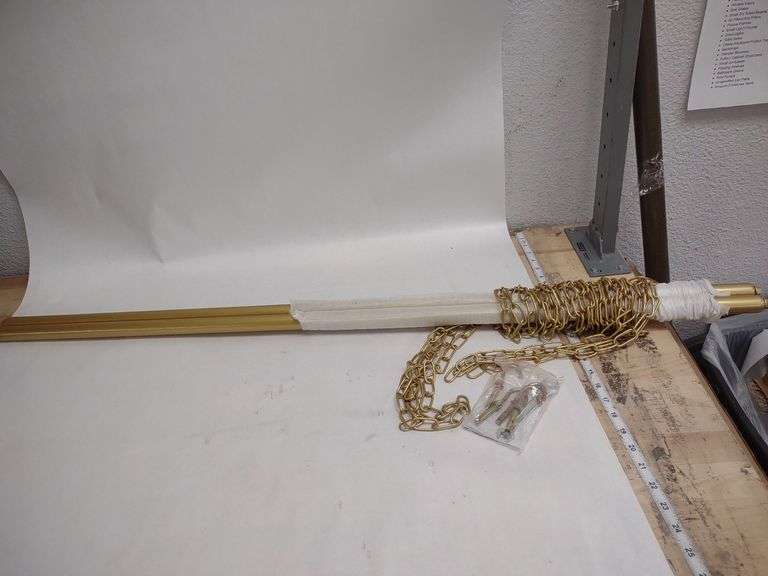 2 Piece Adjustable Ceiling hanger. Gold. | Like New | (See Condition ...