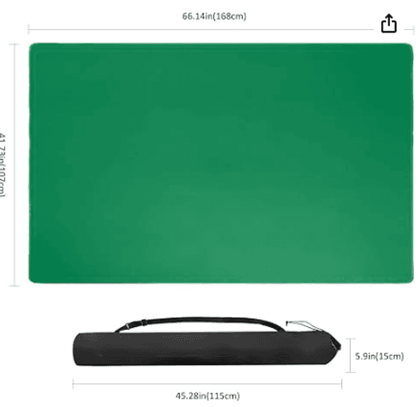 Board Game Playmat [3.5'x5.5'/Thick/Water Resistant] with Carrying Case ...