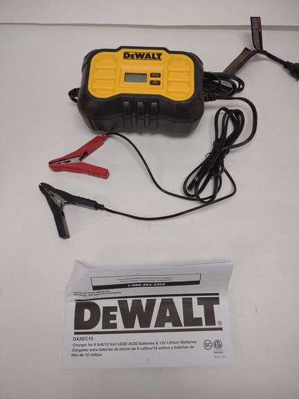DEWALT 10 Amp Battery Charger Battery Maintainer Battery Trickle ...