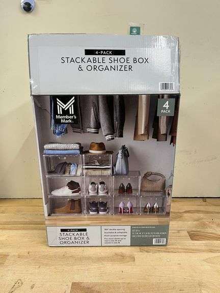 MEMBER'S MARK Stackable Shoe Box & Organizer | Open Box - Rio Grande Trade