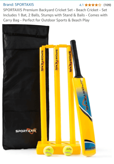 SPORTAXIS Premium Backyard Cricket Set | Open Box | (See Condition ...