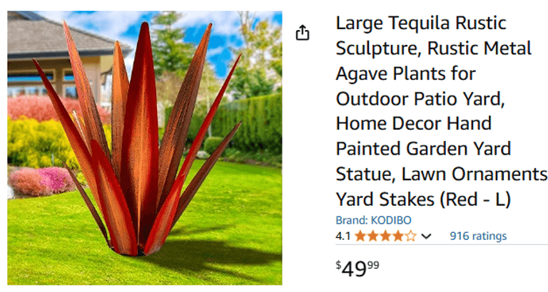 Large Tequila Rustic Sculpture | Open Box | (See Condition Notes) - Rio ...