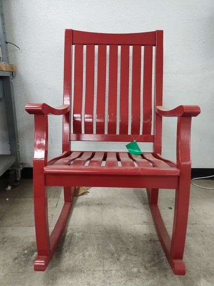 Member's Mark Red Wooden Rocking Chair | Open Box | (See Condition ...