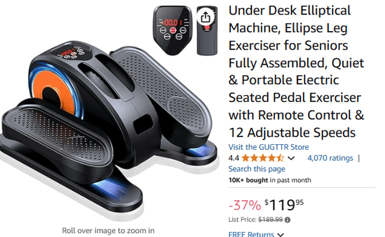 Under Desk Elliptical Machine | Open Box | (See Condition Notes) - Rio ...