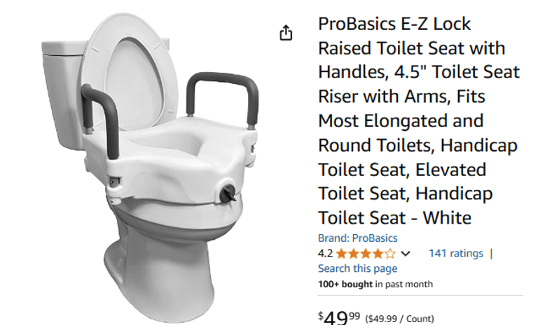ProBasics Raised Toilet Seat | Open Box | (See Condition Notes) - Rio ...