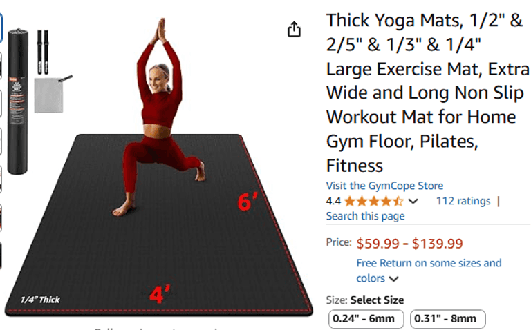 Gymcope Thick Yoga Mat | Open Box | (See Condition Notes) - Rio Grande ...