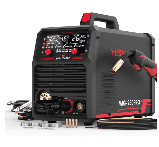 YESWELDER MIG-250 PRO Aluminum MIG Welder, 250Amp 220V Advanced Digital ...