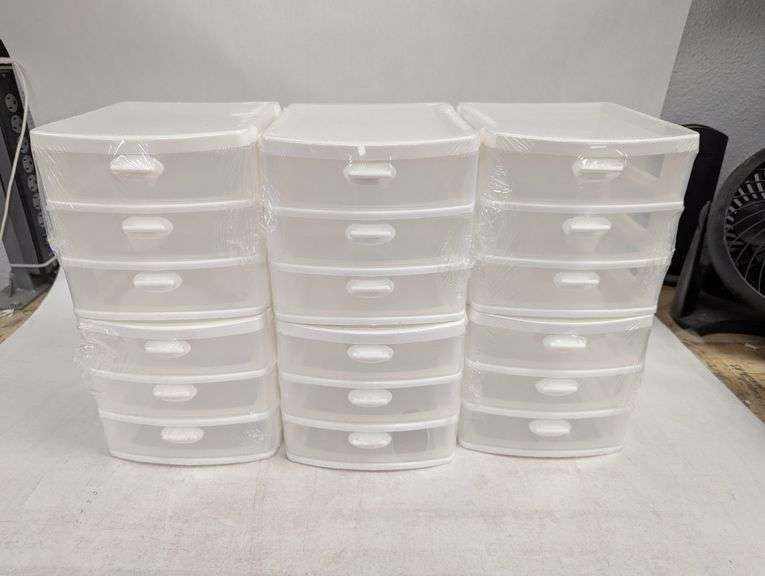 6 Small Stackable 3 Drawer Organizers | Open Box | (See Condition Notes ...