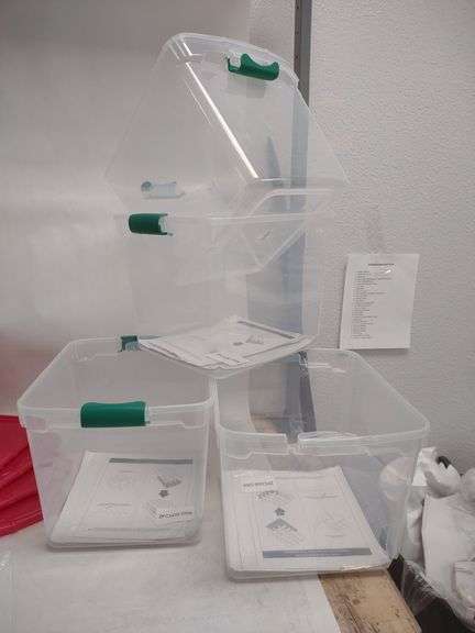 Homz Clear Plastic Storage Containers set of 4 | Damaged | (See ...