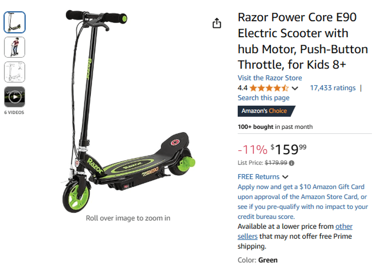 Razor Power Core E90 Electric Scooter | Open Box - Rio Grande Trade