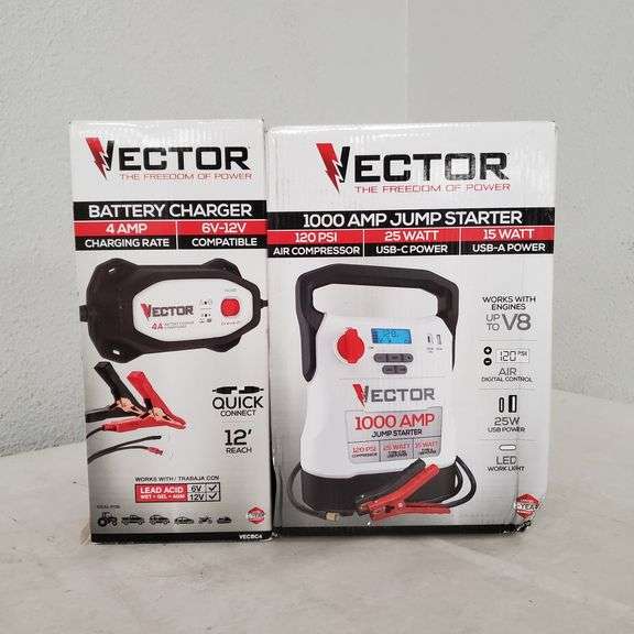 VECTOR Jump Start + Battery Charger Bundle | Like New | (See Condition ...