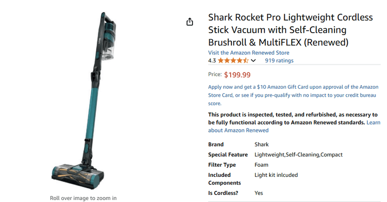 Shark Rocket Pro | Open Box | (See Condition Notes) - Rio Grande Trade