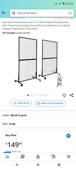 Grid Wall Panel Display Set of 2 3x6 foot | Like New | (See Condition ...