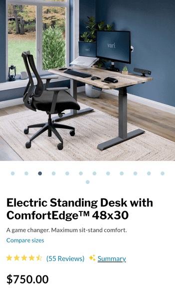 Vari Electric Standing Desk 48''x30'' | Like New | (See Condition Notes ...