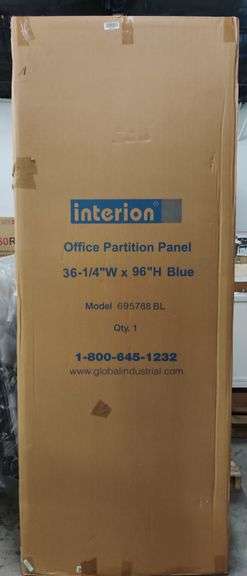 Interion Office Partition Panel 36 1/4" W x 96" H | Open Box - Rio ...