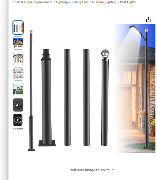 13Ft Tall Street Light Pole | Like New - Rio Grande Trade