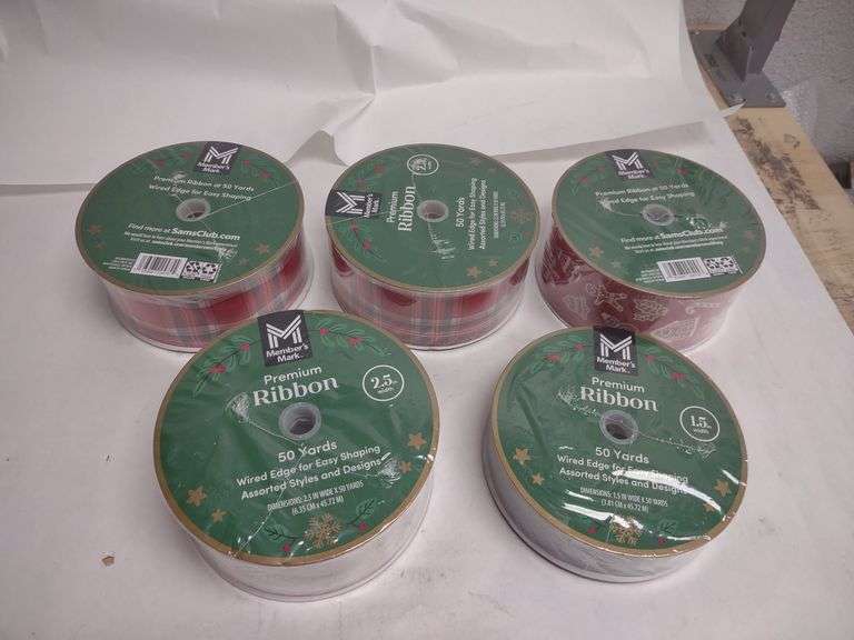 Members Mark Premium Ribbon 50 yards [Pack of 5] | Open Box | (See ...