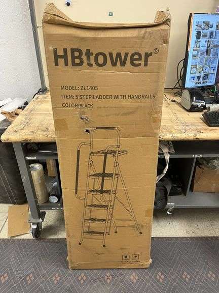 HBTOWER 5-Step Ladder w/Handrails | Like New - Rio Grande Trade