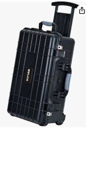 MEIJIA Rolling Waterproof Hard Case with Retractable Pull Handle | Like ...
