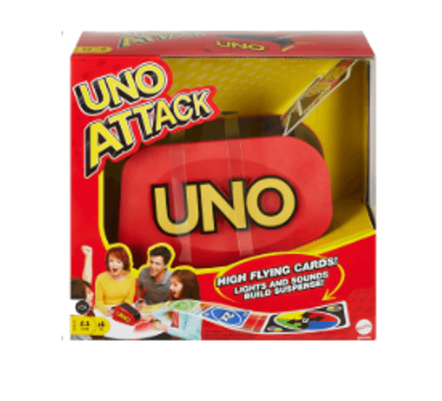 UNO Attack Card Game for Family Night with Card Launcher Featuring ...