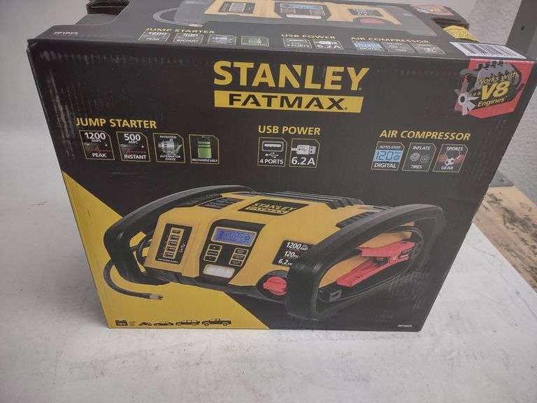 Stanley Fatmax 1000 Peak Amp Power Station With Air Compressor and Jump ...