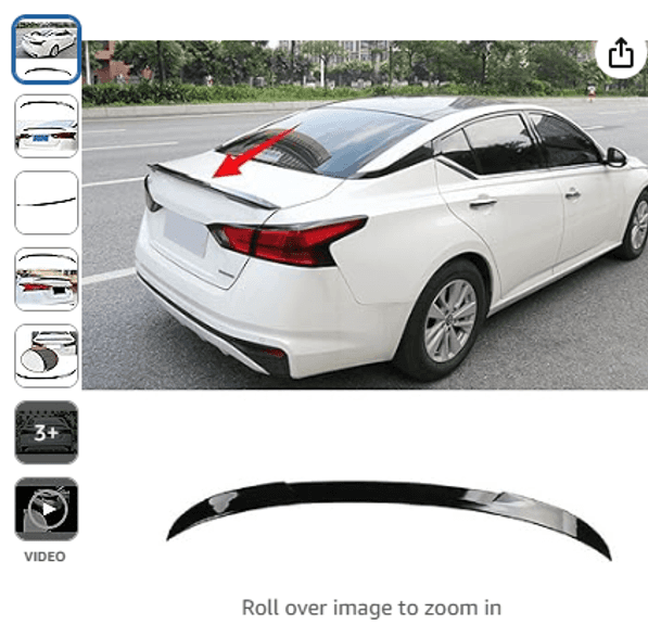 2019-2025 Gloss Black Rear Spoiler Wing | Open Box | (See Condition ...