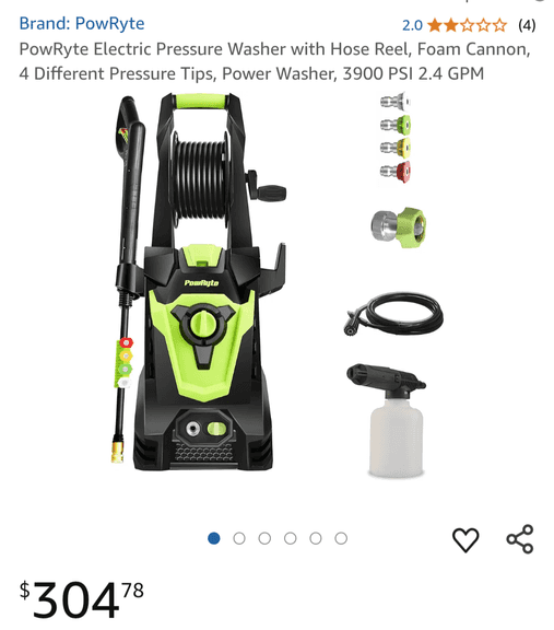 PowRyte Electric Pressure Washer | Open Box | (See Condition Notes ...