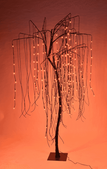 Orange LED Halloween Willow Tree 7' | Open Box | (See Condition Notes ...