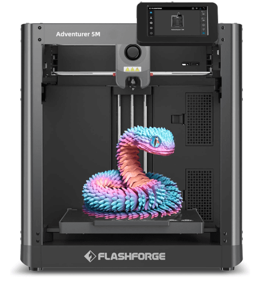 FLASHFORGE Adventurer 5M 3D Printer with Fully Auto Leveling, Max 600mm ...