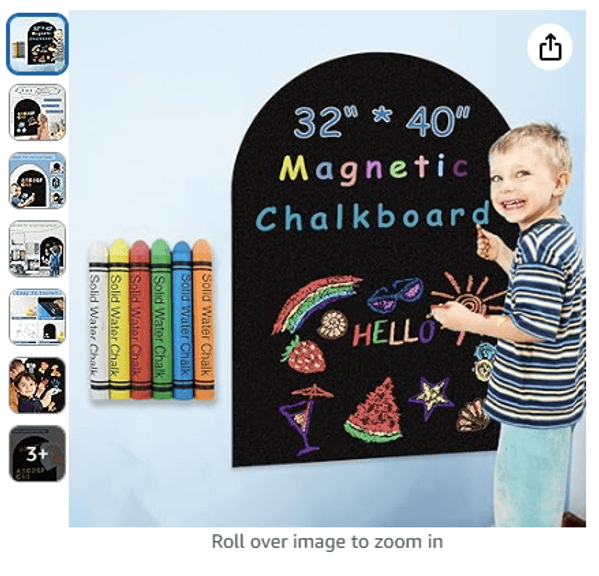 40" x 32" Magnetic Chalkboard Arch Contact Paper for Wall | Like New ...