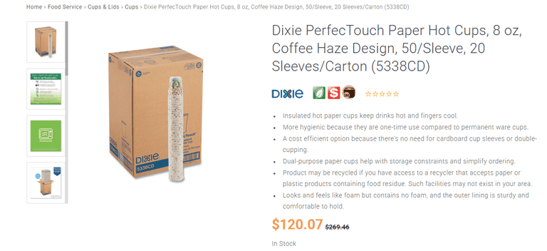 Dixie PerfecTouch Paper Hot Cups | Like New | (See Condition Notes ...