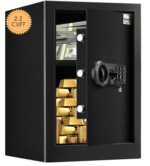 Tenamic Safe Box 2.2 Cuft Fireproof Waterproof Home Safe w/ Keypad ...