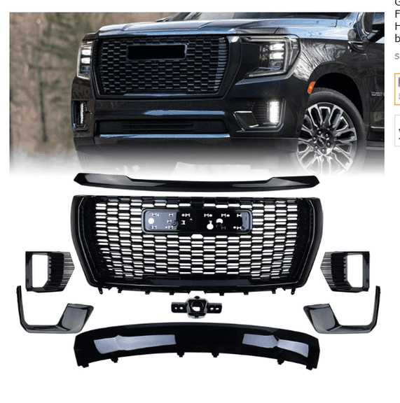Grille Set 8pcs Compatible with 2021-2024 GMC Yukon/Yukon XL Denali ...