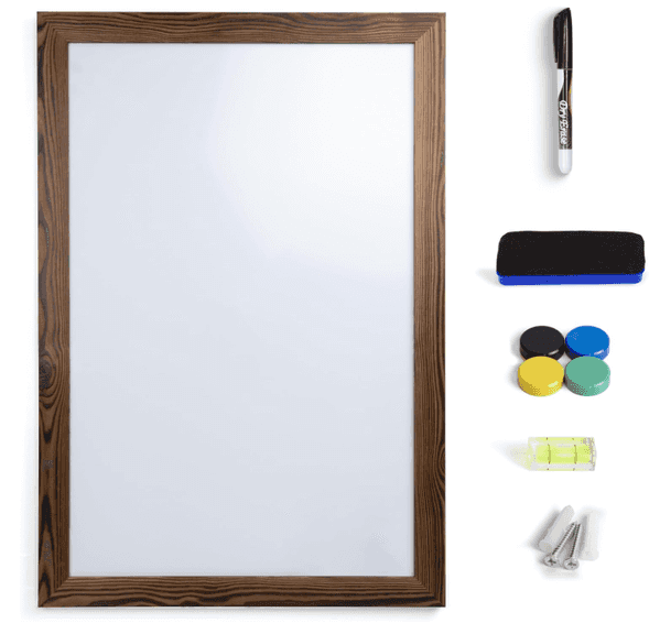 Real Wooden Framed Magnetic Whiteboard, 24" X 36" | Like New | (See ...