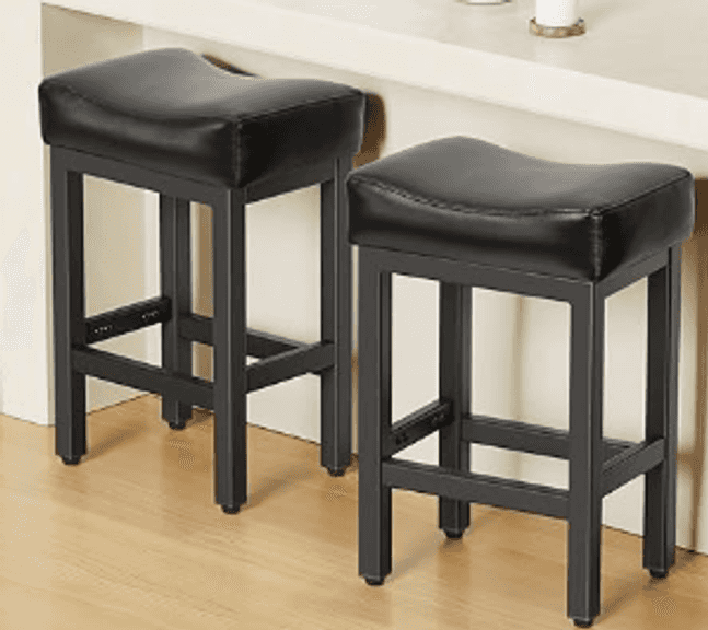 Counter Height Bar Stools Set of 2, 24 Inch Barstools for Kitchen ...
