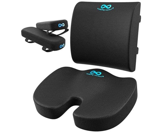 Everlasting Comfort Arm Rest Pads & Gel-Infused Seat & Foot Rest ...